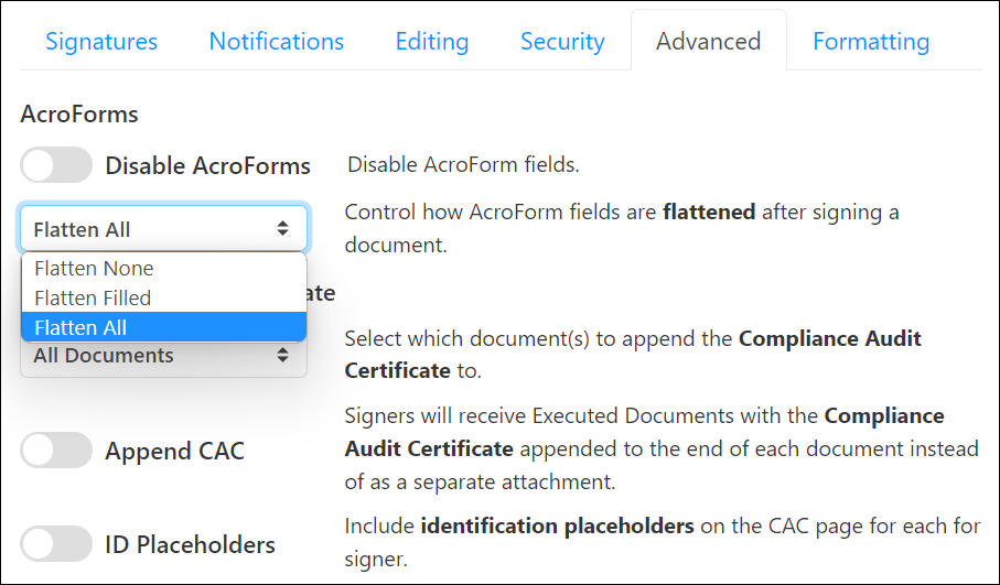 How To Control Flattening of Form Fields – Syngrafii