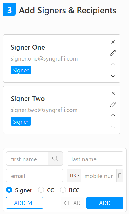 Create a New Signing Package – Syngrafii