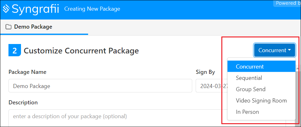 How to Convert the Type of a Signing Package – Syngrafii