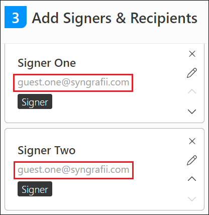 Adding Signers with the Same Email Address – Syngrafii