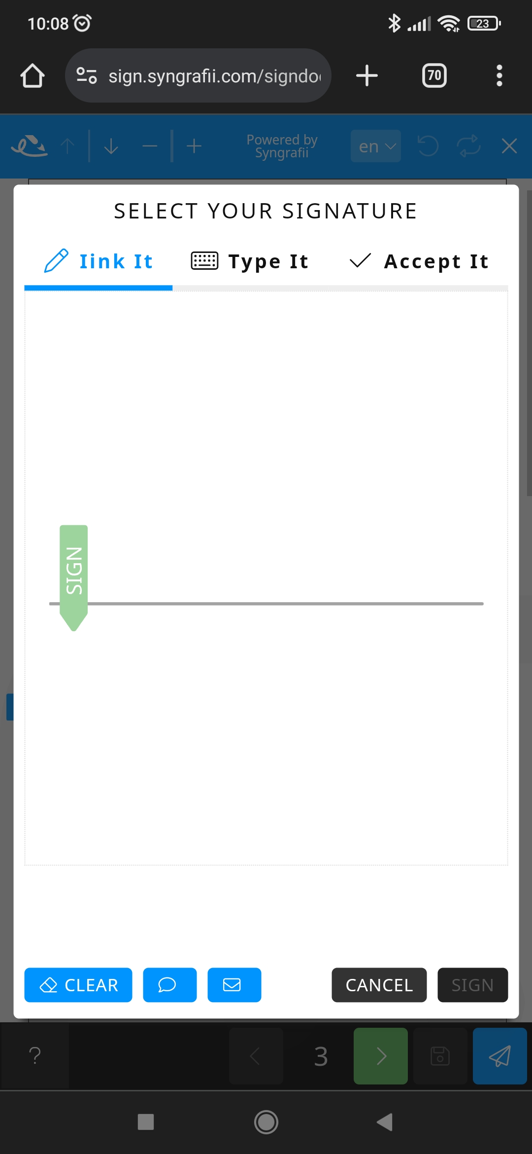 Signing on a Mobile Phone – Syngrafii