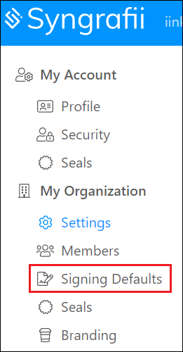Set Your Signing Defaults – Syngrafii